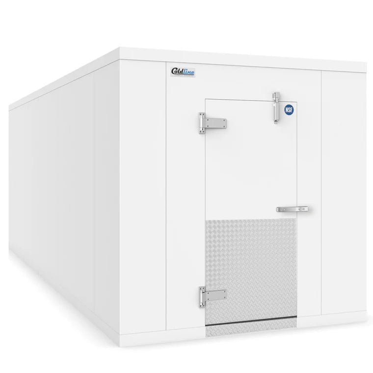 Coldline 8 x 14 Walk-in Freezer Box with Floor, Stainless Steel